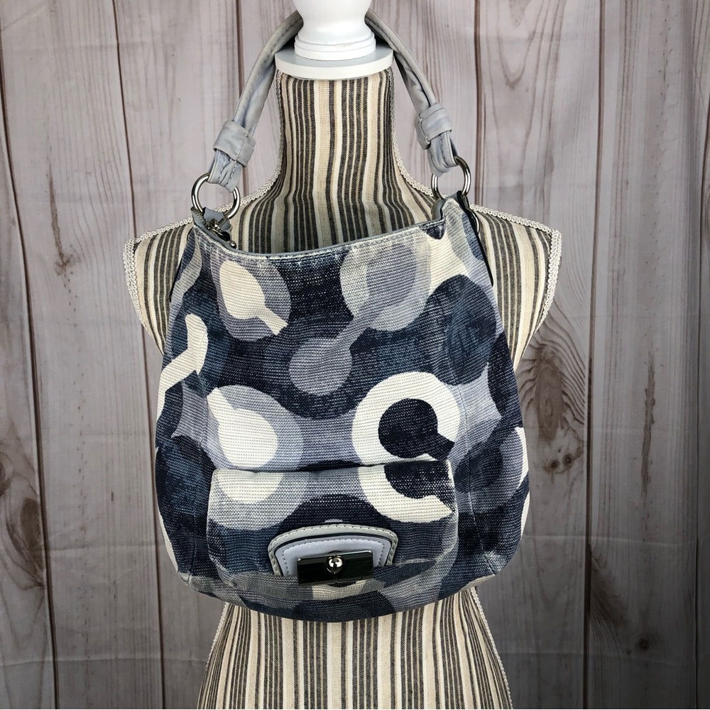 Authentic Coach Kristin Graphic Op Art Hobo - Gem